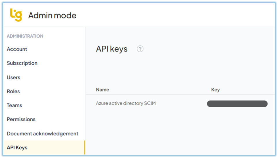 Creating API keys